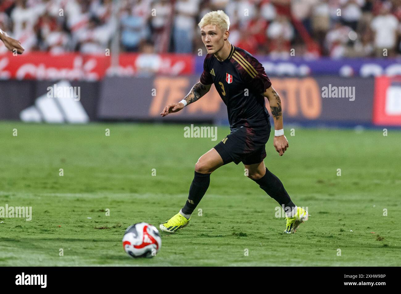 LIMA, PERU - MARCH 22: Oliver Sonne of Peru during the match Peru v ... LIMA, PERU - MARCH 22: Oliver Sonne of Peru during the match Peru v ...