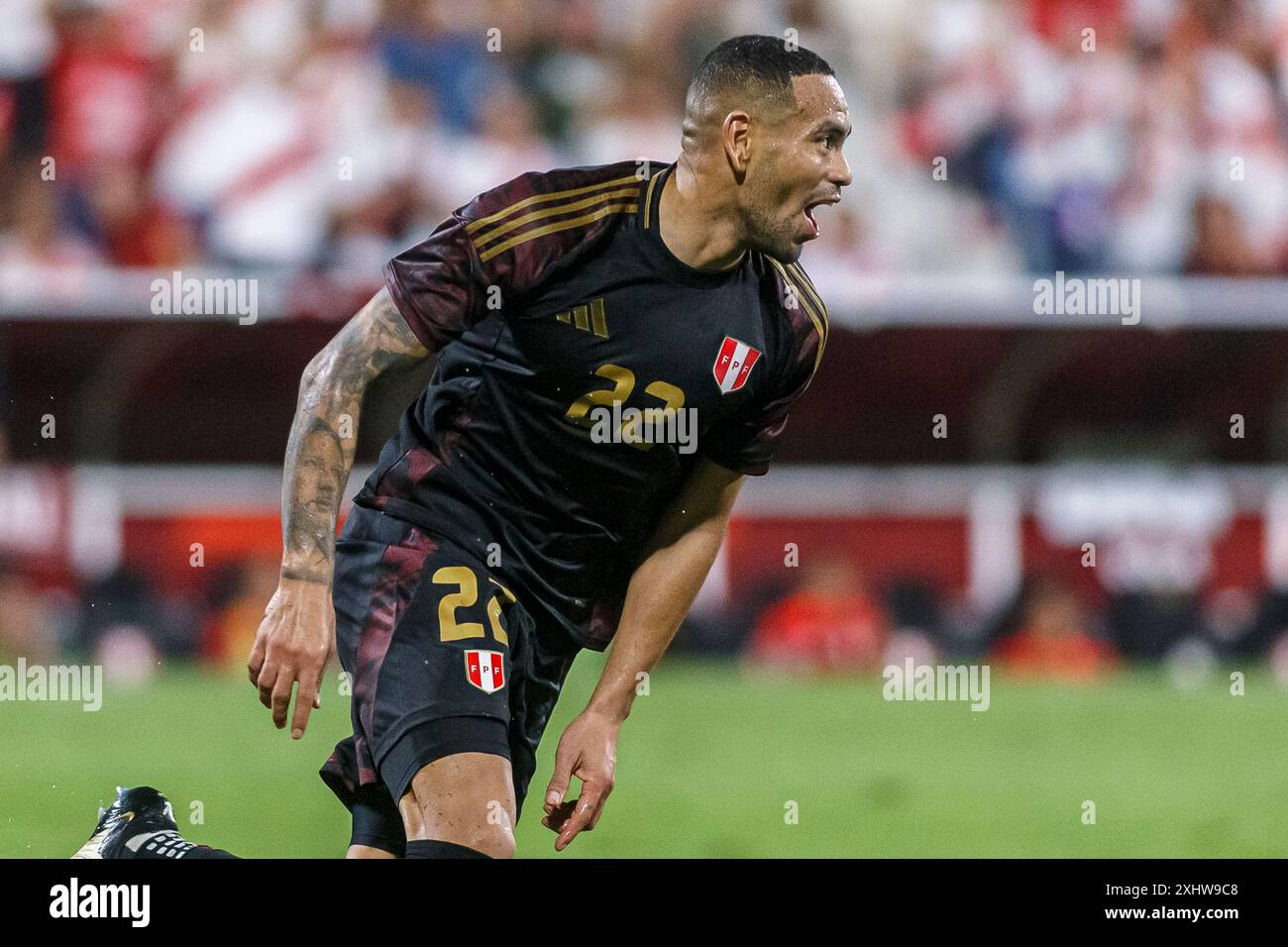 LIMA, PERU - MARCH 22: Alexander Callens of Peru celebrates his goal ...
