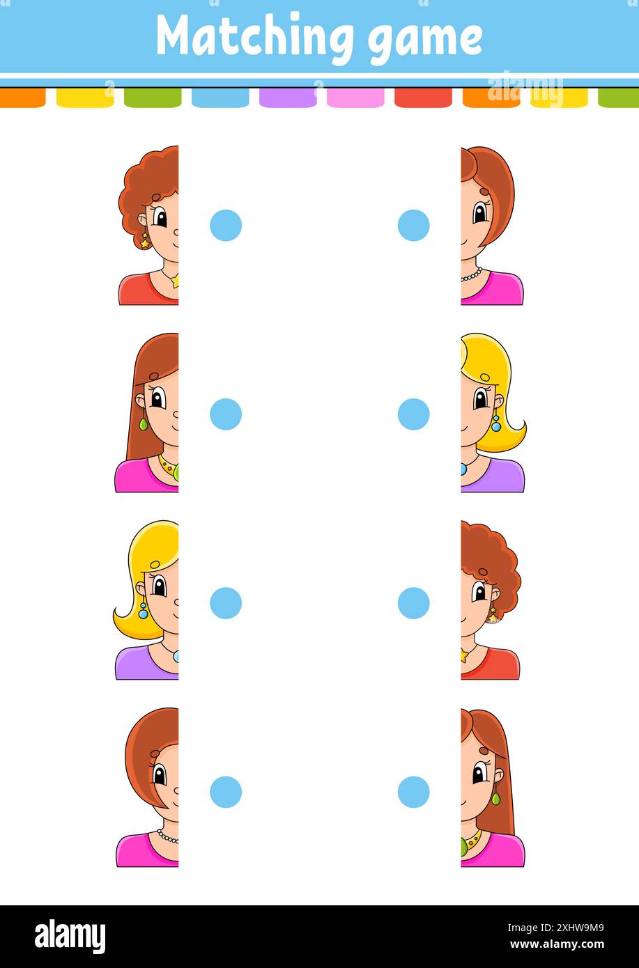 Matching game. Draw a line. Education developing worksheet. Activity ...