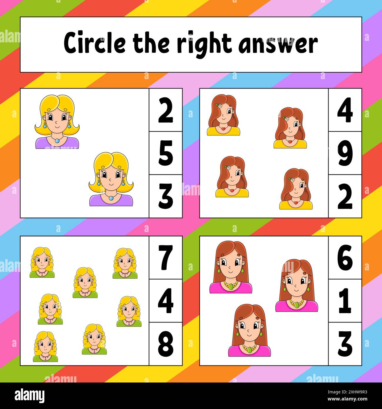 Circle the right answer. Education developing worksheet. Activity page ...