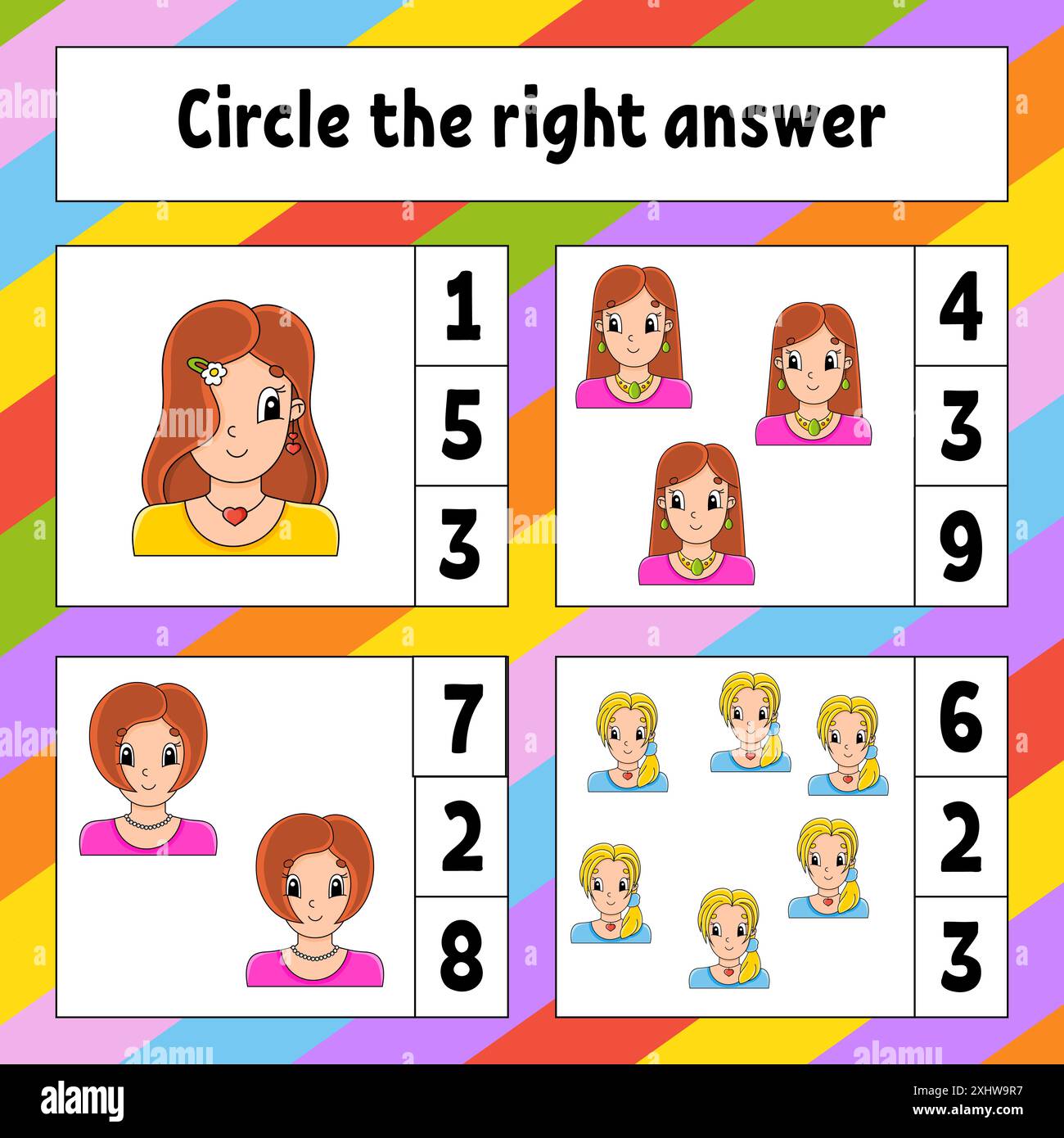 Circle the right answer. Education developing worksheet. Activity page ...