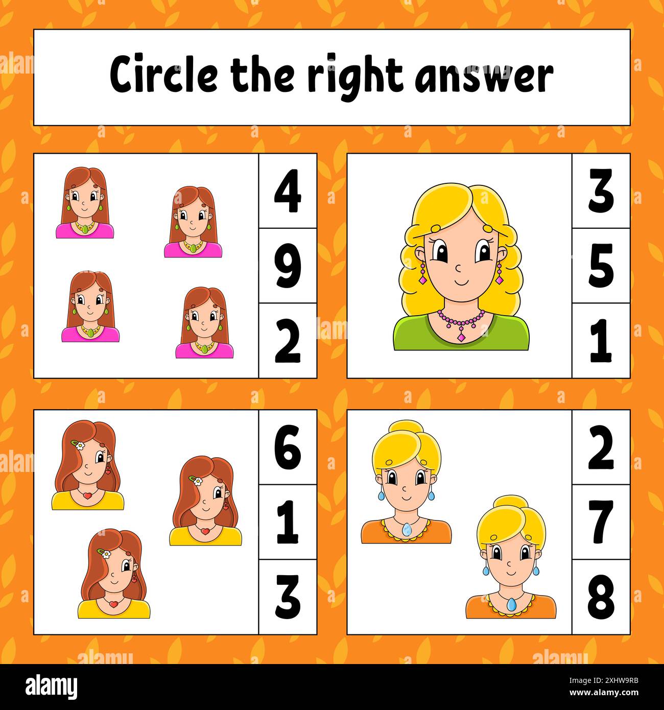 Circle the right answer. Education developing worksheet. Activity page ...