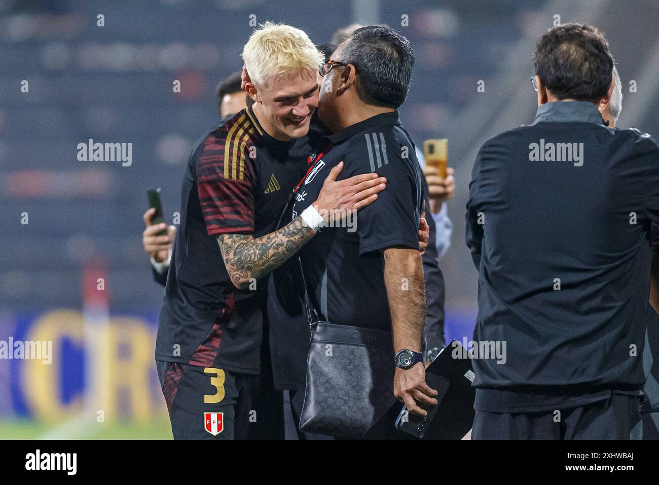 LIMA, PERU - MARCH 22: Oliver Sonne of Peru during the match Peru v ... LIMA, PERU - MARCH 22: Oliver Sonne of Peru during the match Peru v ...