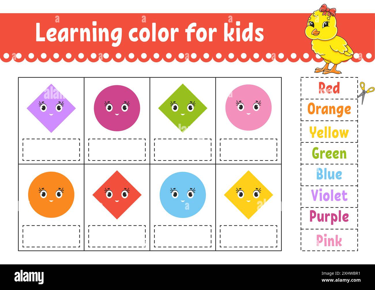 Learning color for kids. Education developing worksheet. Activity page ...