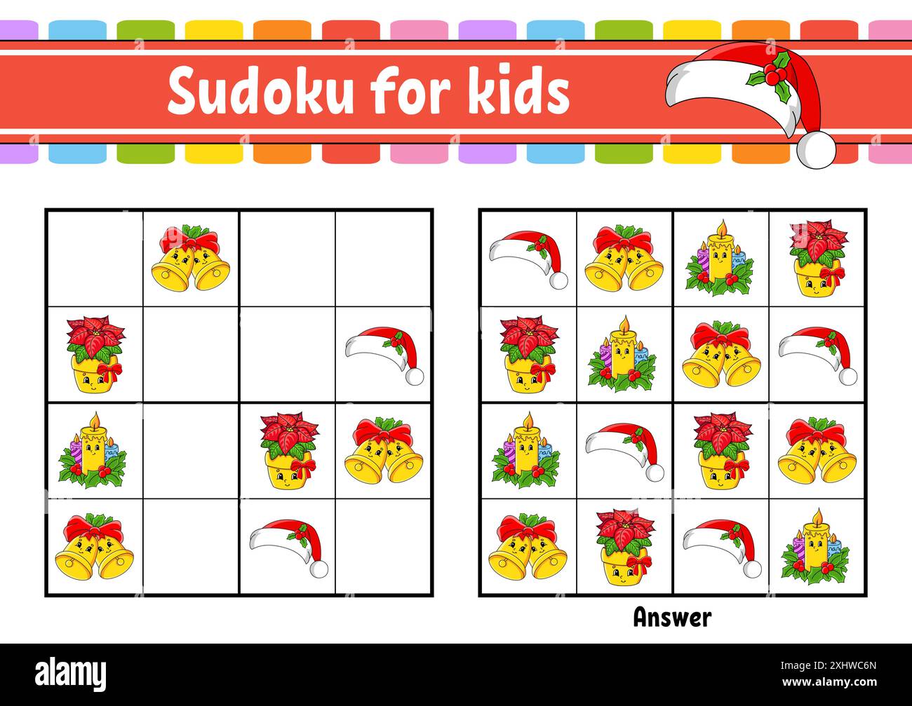 Sudoku for kids. Education developing worksheet. cartoon character ...