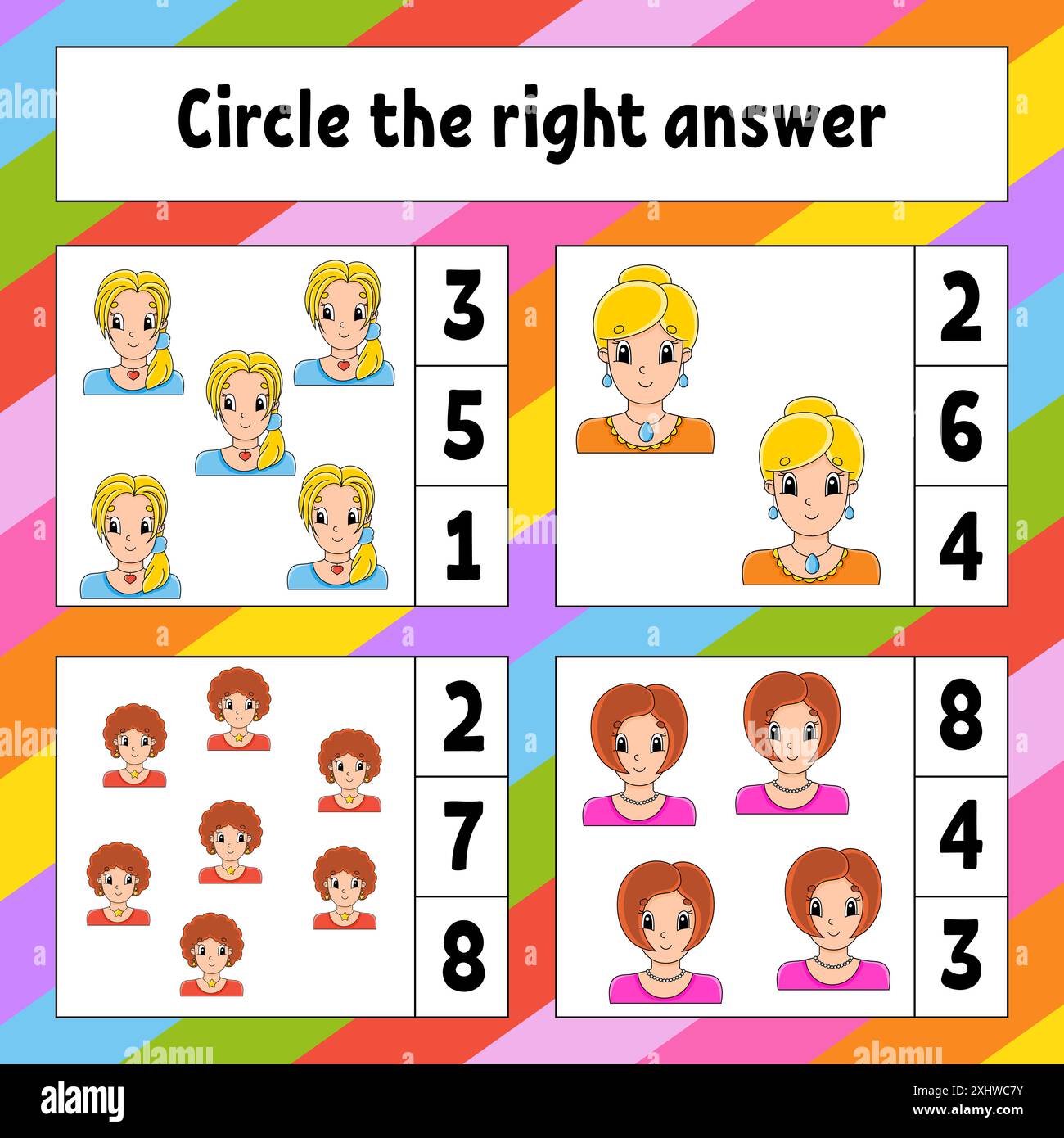 Circle the right answer. Education developing worksheet. Activity page ...