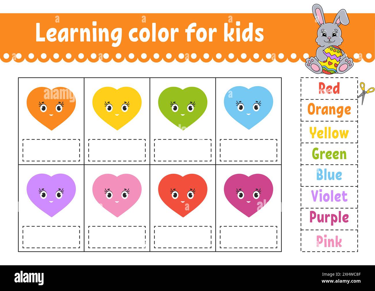 Learning color for kids. Education developing worksheet. Activity page ...