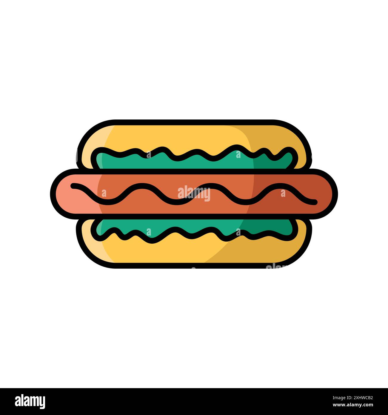 hot dog icon vector design template in white background Stock Vector ...