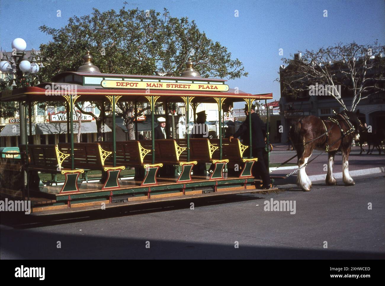Horse driven Trolley in Main Street in the original DISNEYLAND in ...