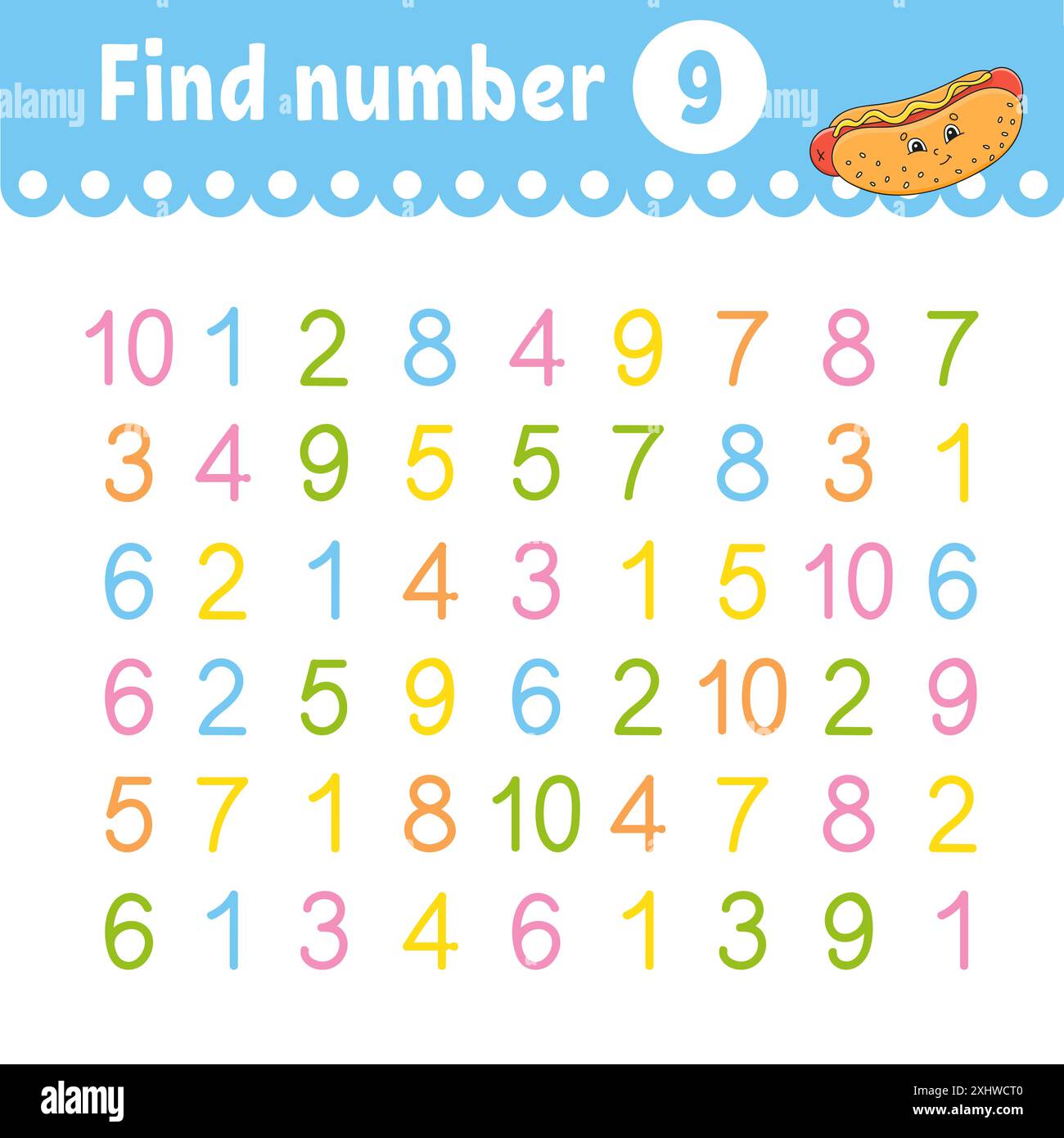 Find number. Education developing worksheet. Activity page with ...