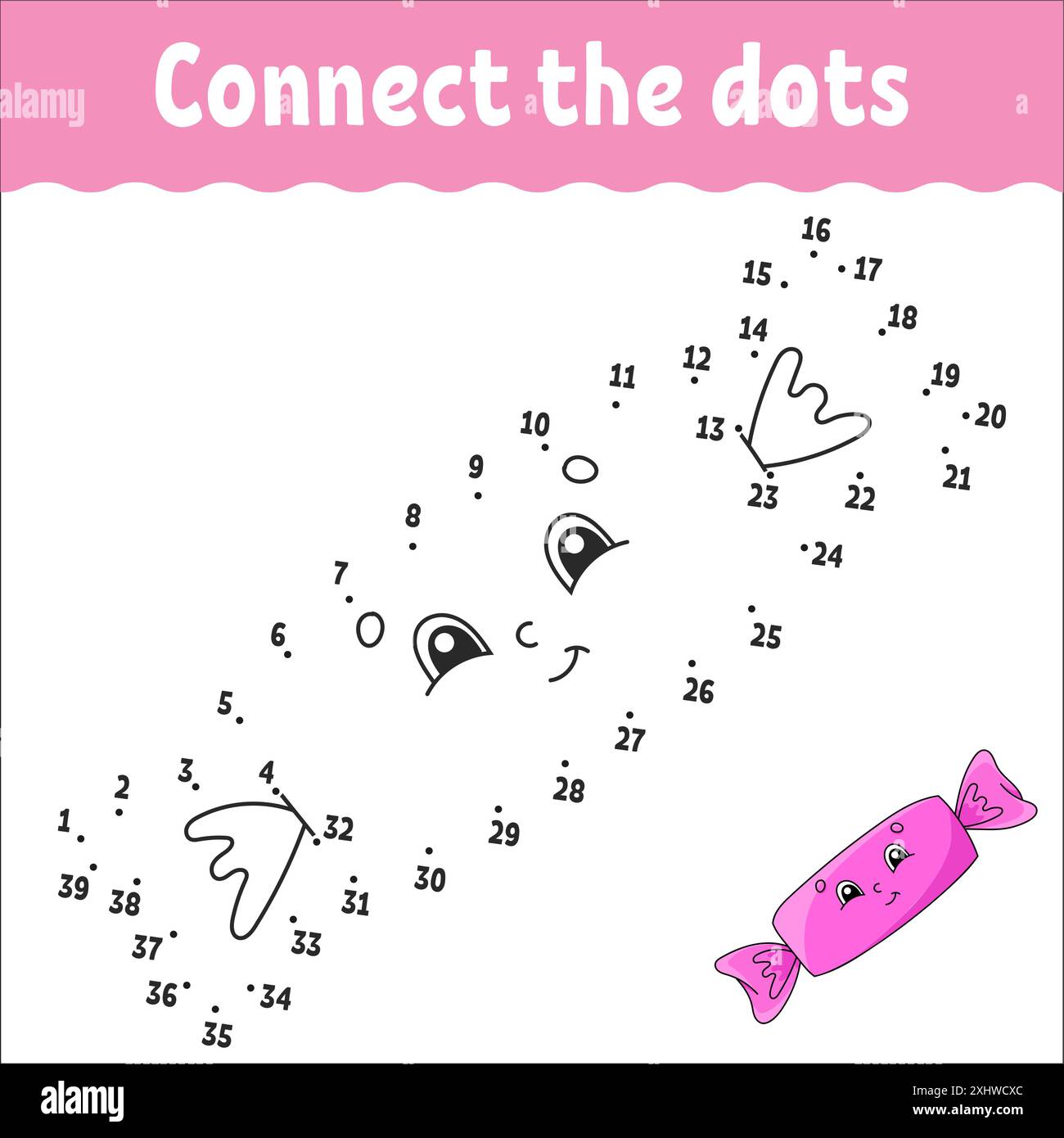 Dot to dot. Draw a line. Handwriting practice. Learning numbers for ...