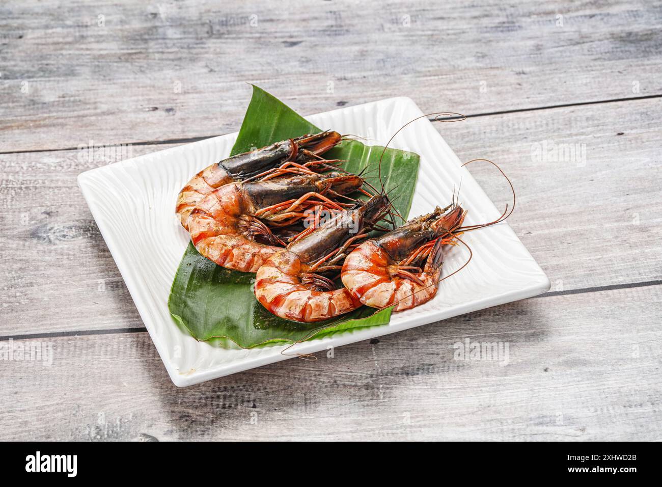 Cooked big tiger prawn in the pate Stock Photo - Alamy