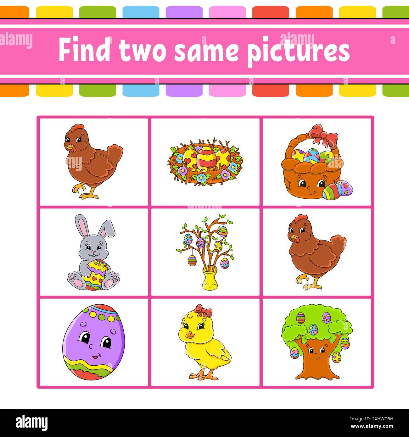 Find two same pictures. Task for kids. Education developing worksheet ...