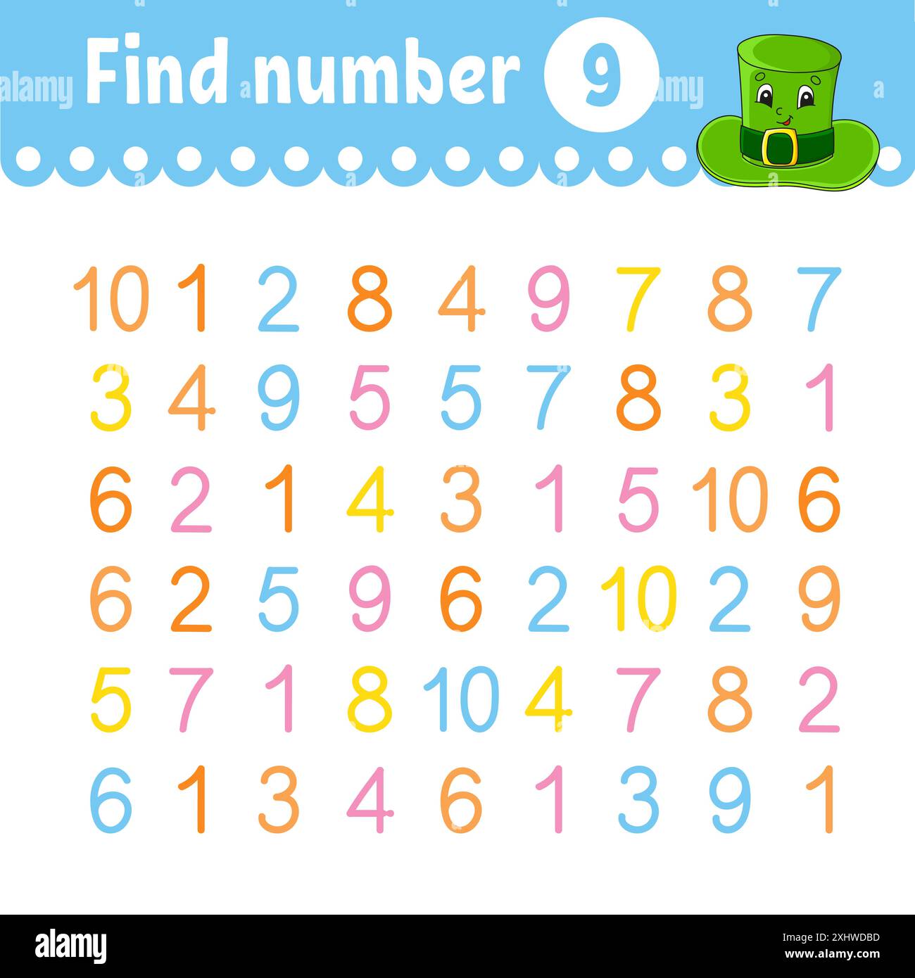 Find number. Education developing worksheet. Activity page with ...