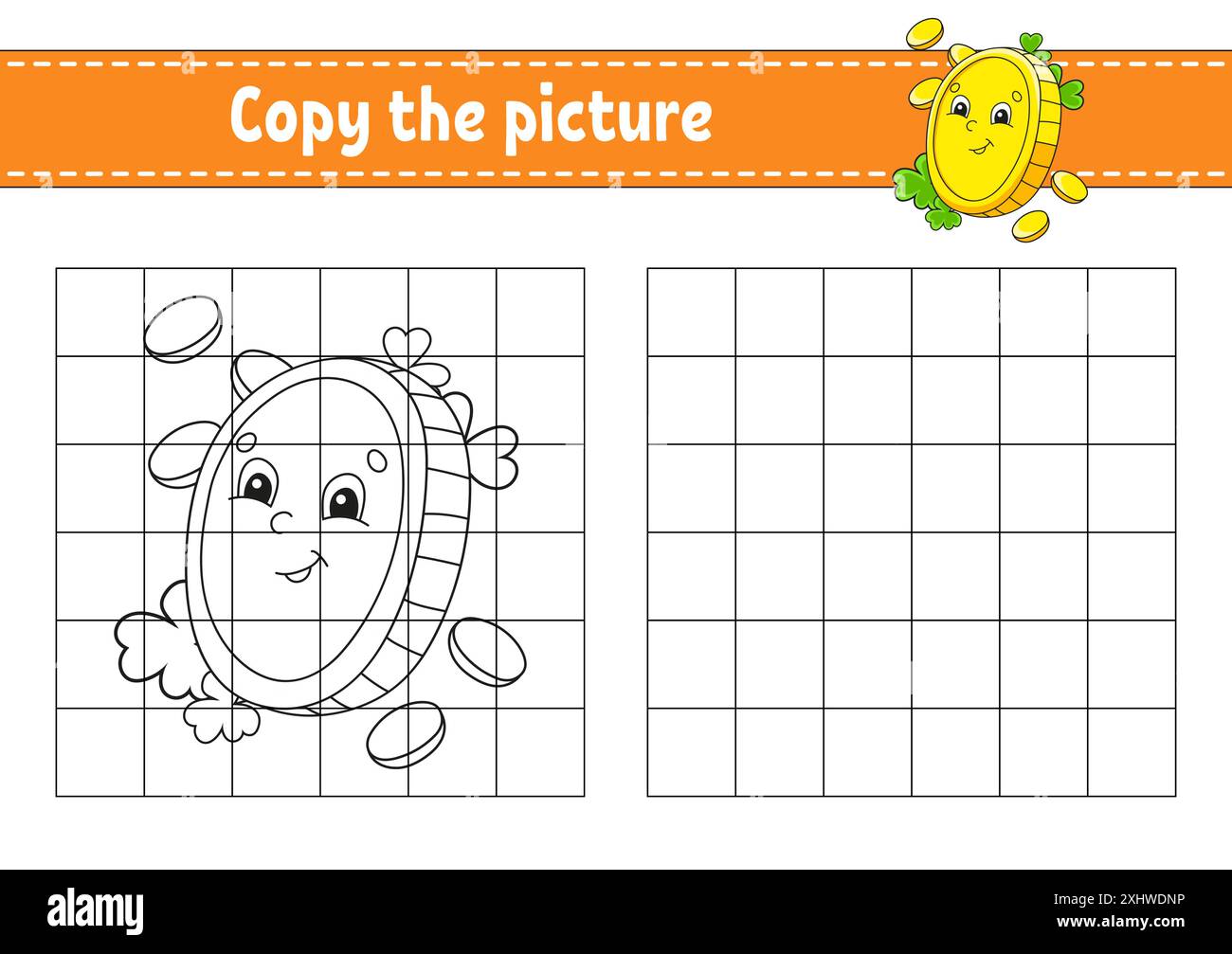 Copy the picture. Coloring book pages for kids. Education developing ...