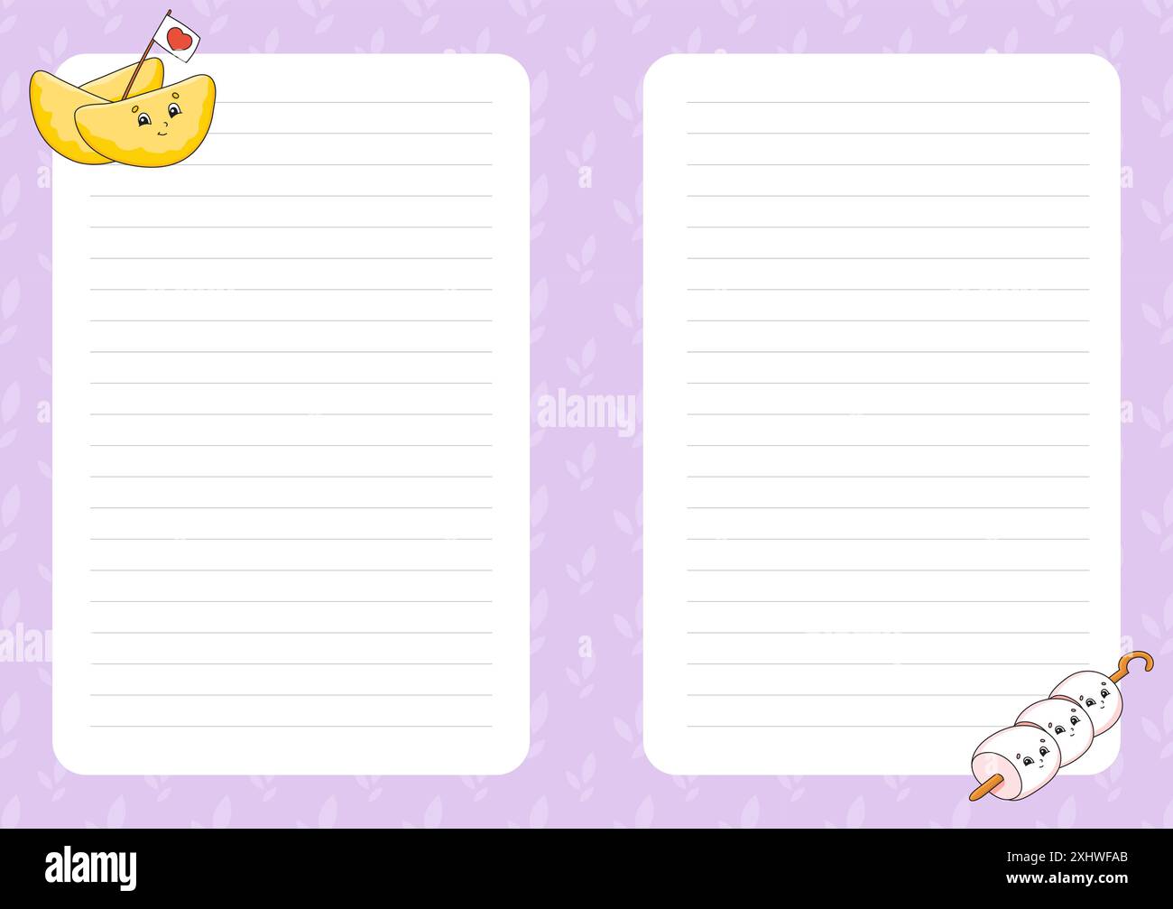 Colored sheet template for notes. Paper page for journal, notebook ...