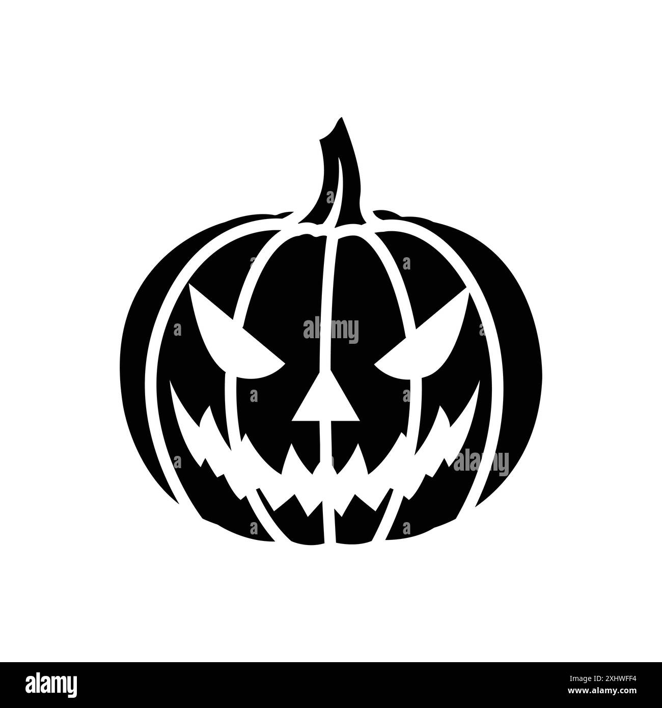 Pumpkin set in cartoon Black and White Stock Photos & Images - Alamy