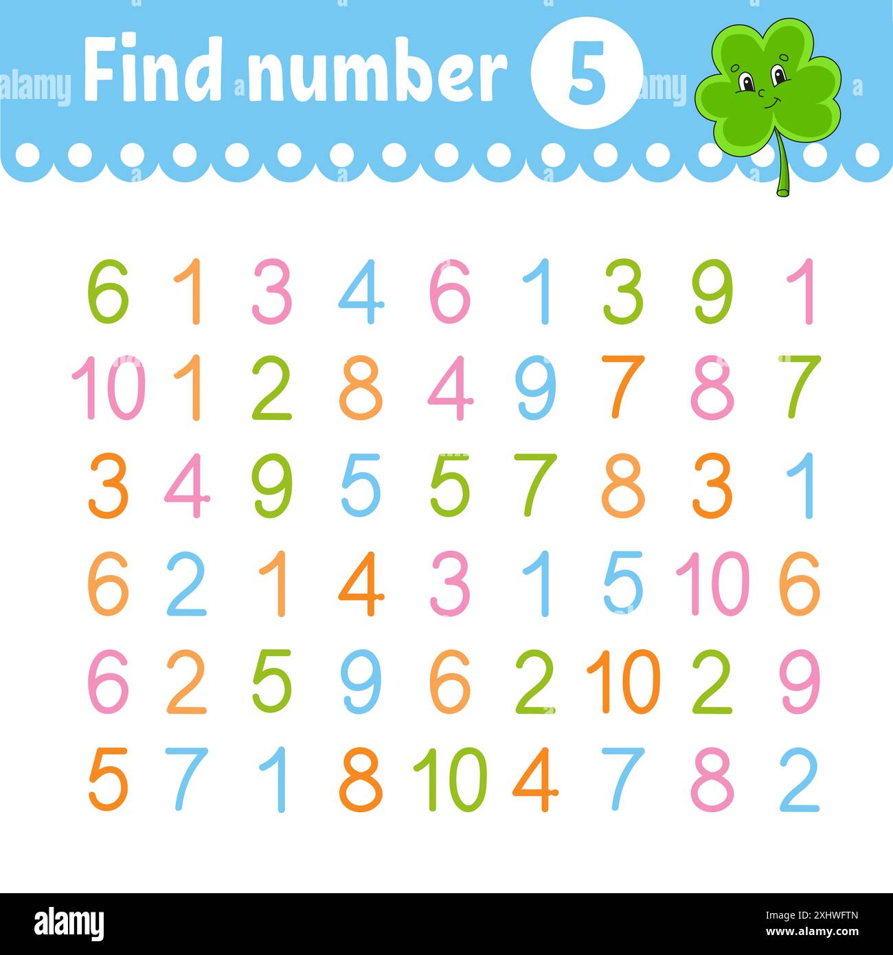 Find number. Education developing worksheet. Activity page with ...