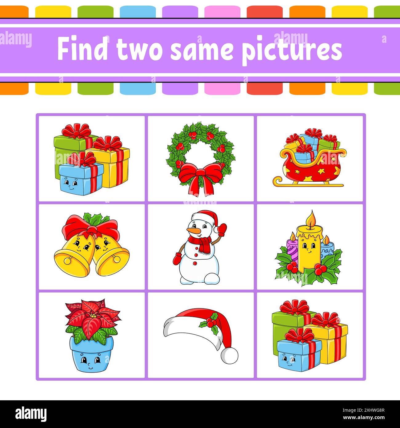 Find two same pictures. Task for kids. Education developing worksheet ...