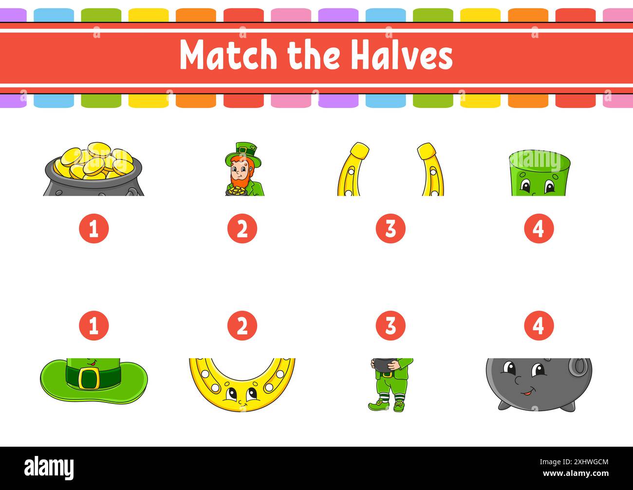 Match the halves. Education developing worksheet. Matching game for ...