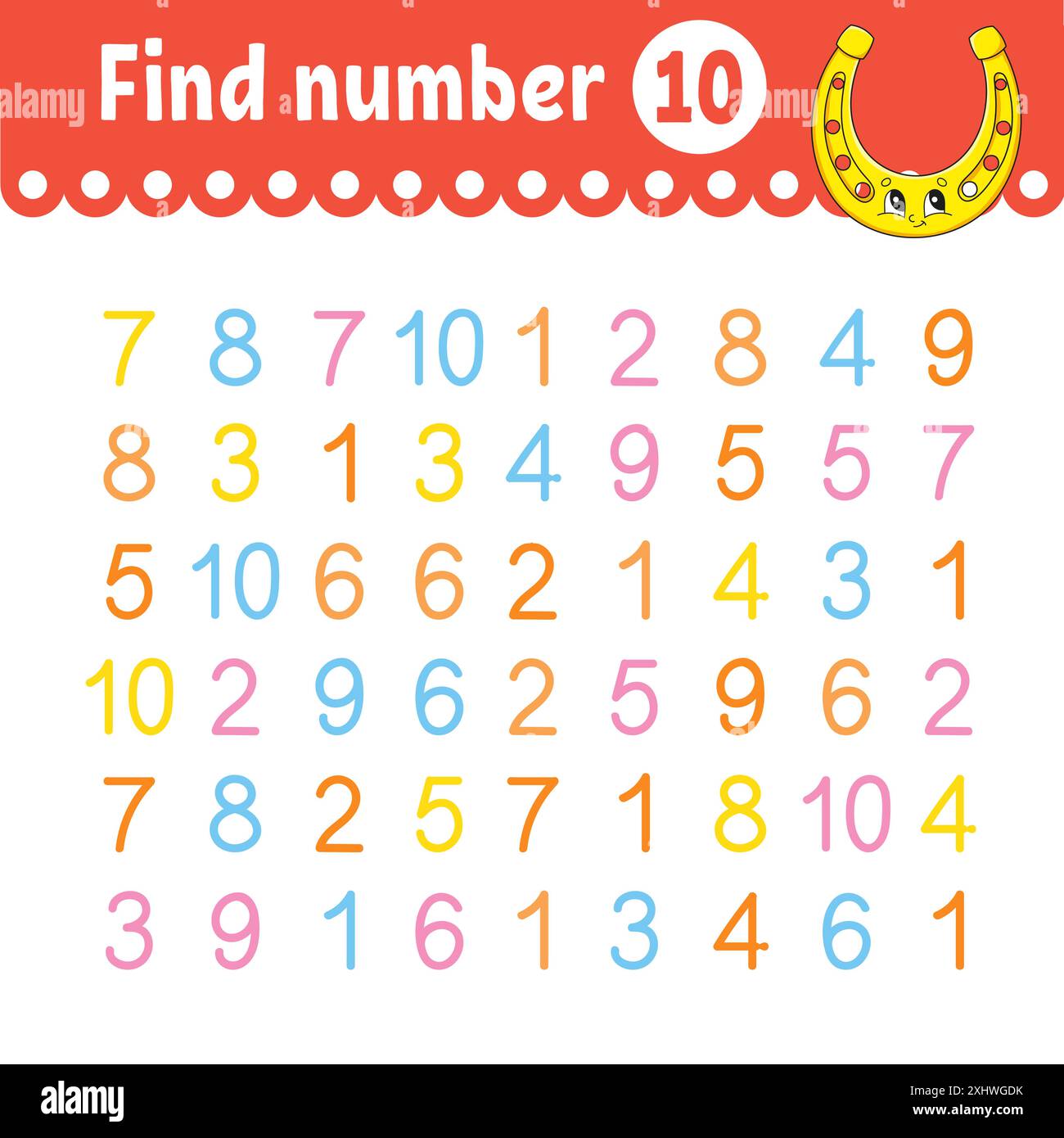 Find number. Education developing worksheet. Activity page with ...