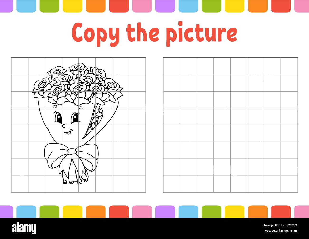Copy the picture. Coloring book pages for kids. Education developing ...