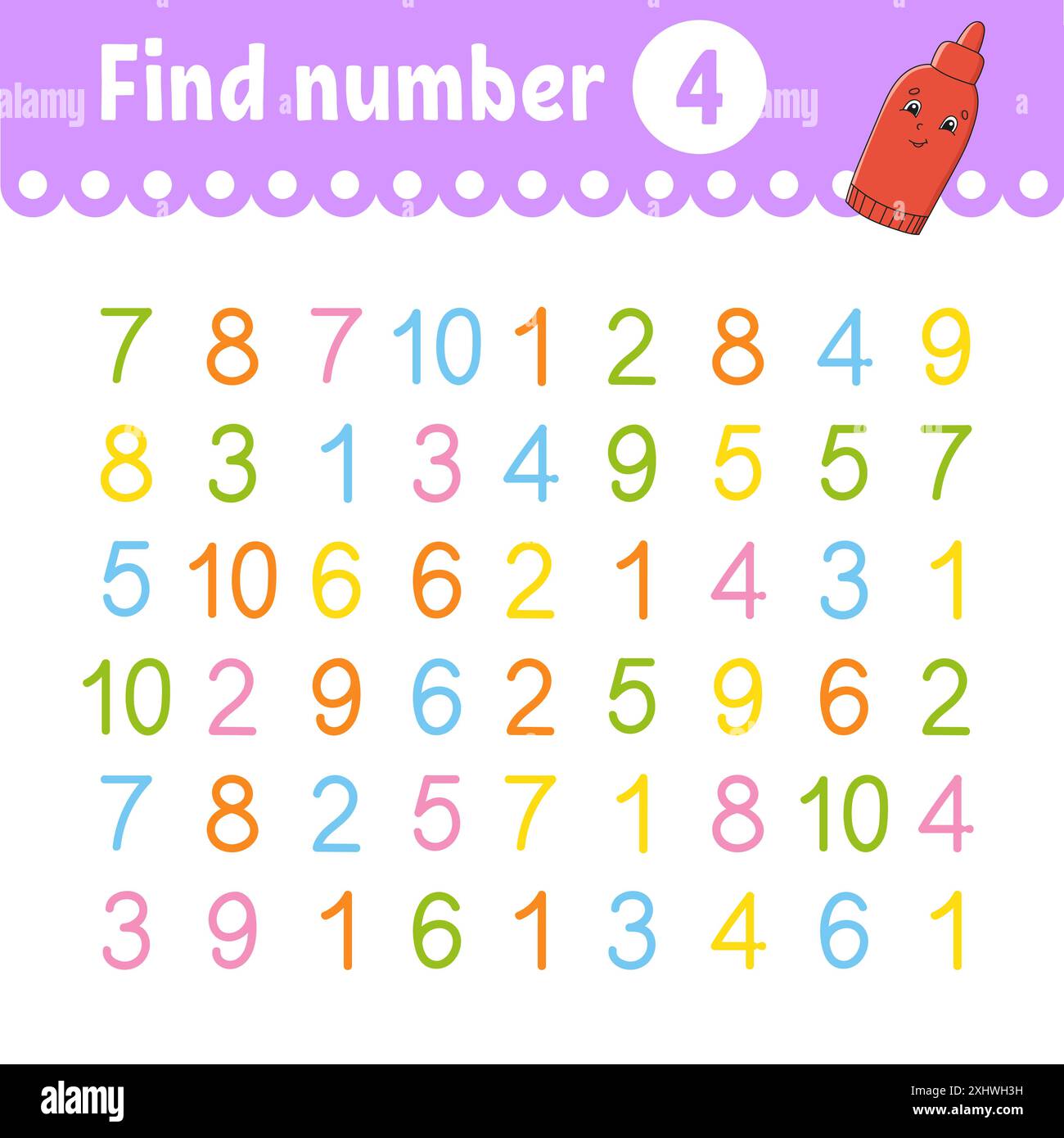 Find number. Education developing worksheet. Activity page with ...
