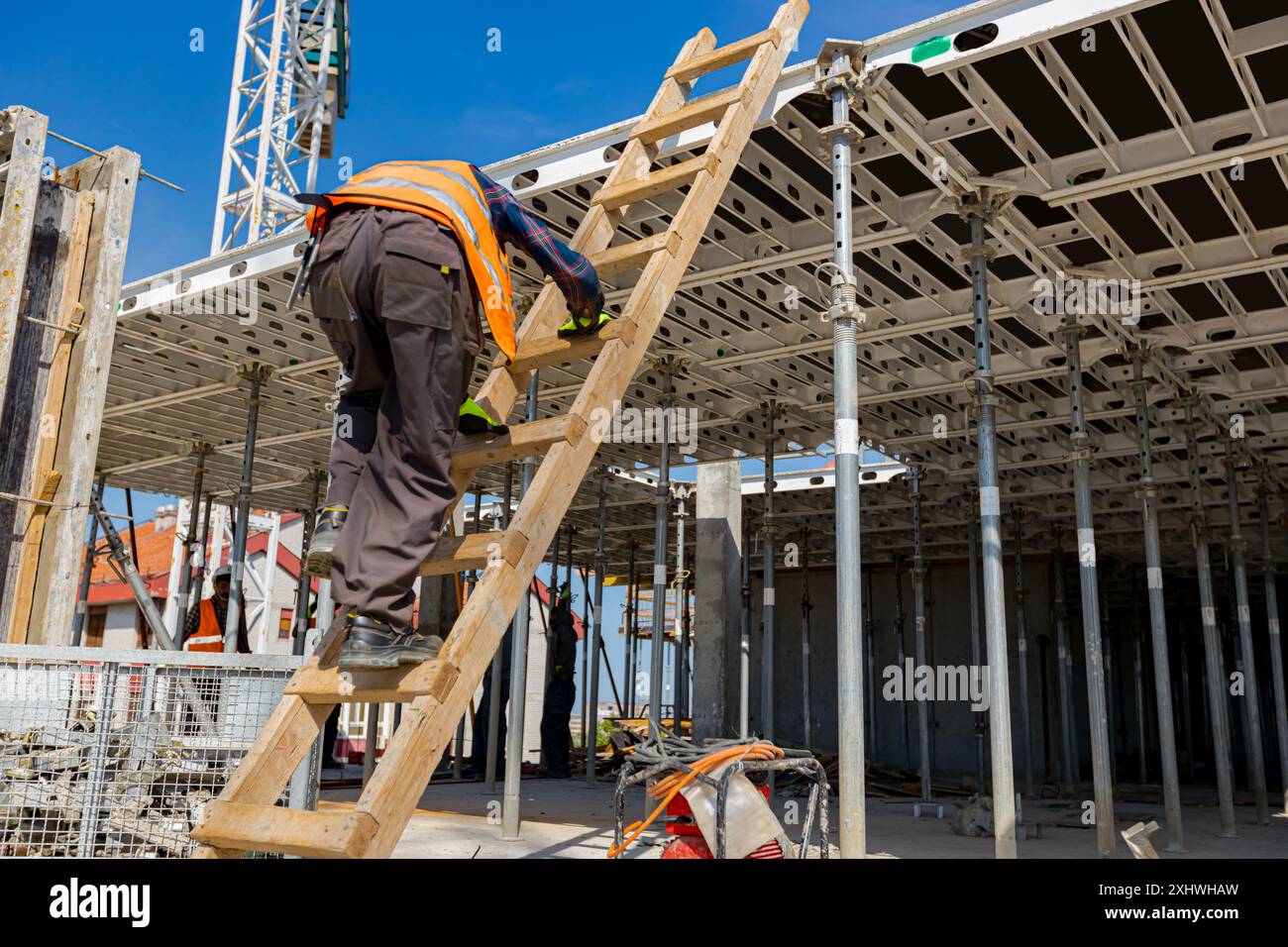Ladders lean hi-res stock photography and images - Alamy