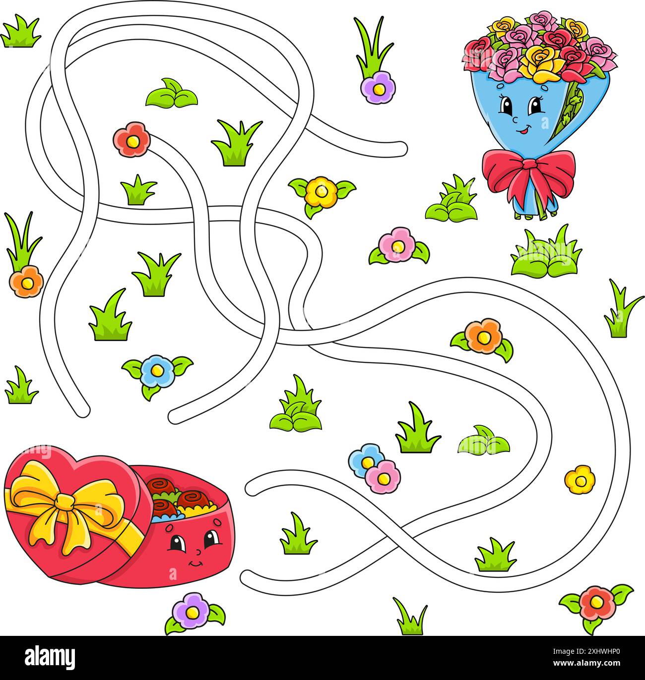 Funny maze for kids. Puzzle for children. cartoon character. Labyrinth ...