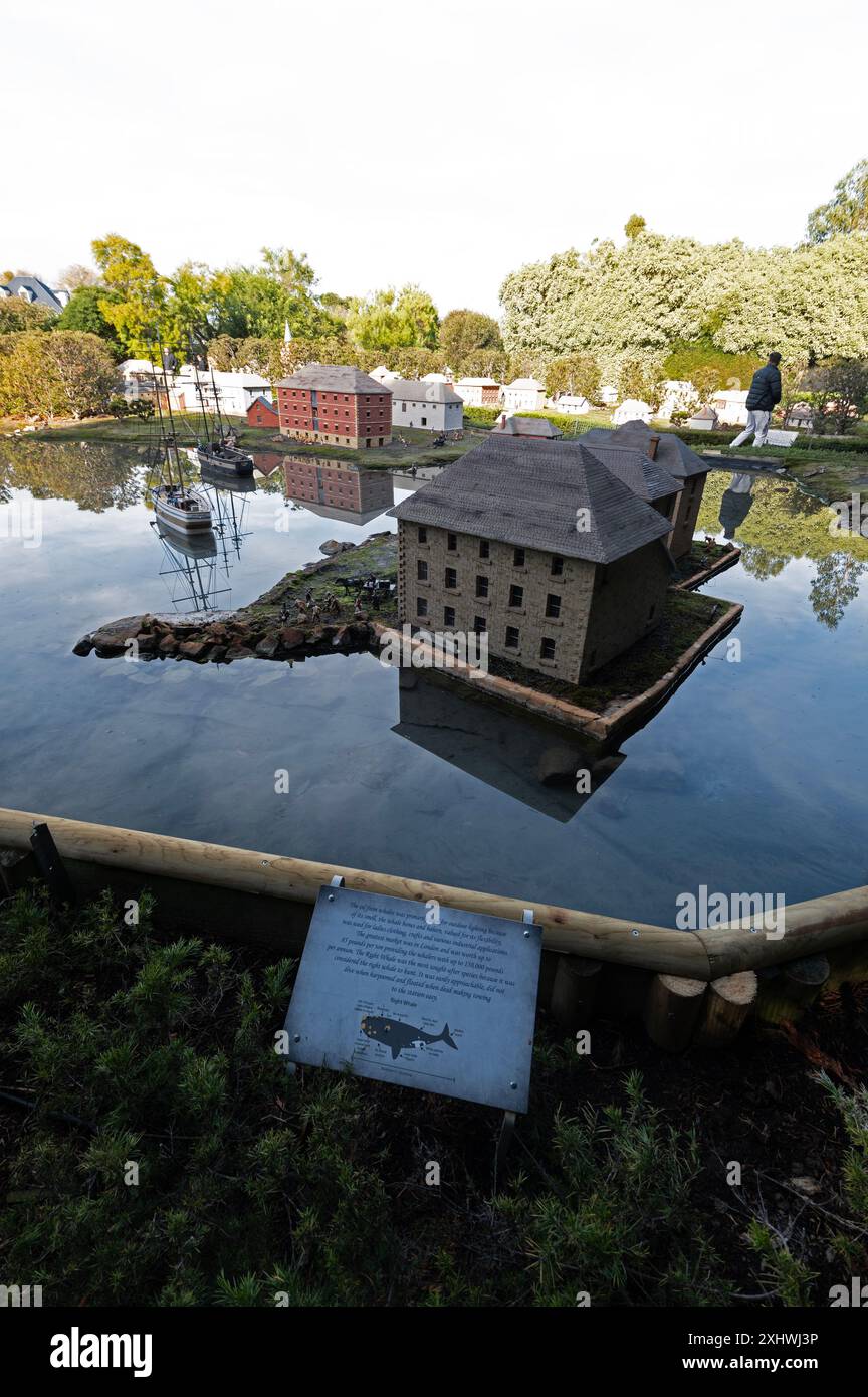 A model historic town of Hobart (A tourist attraction) with surrounding ...