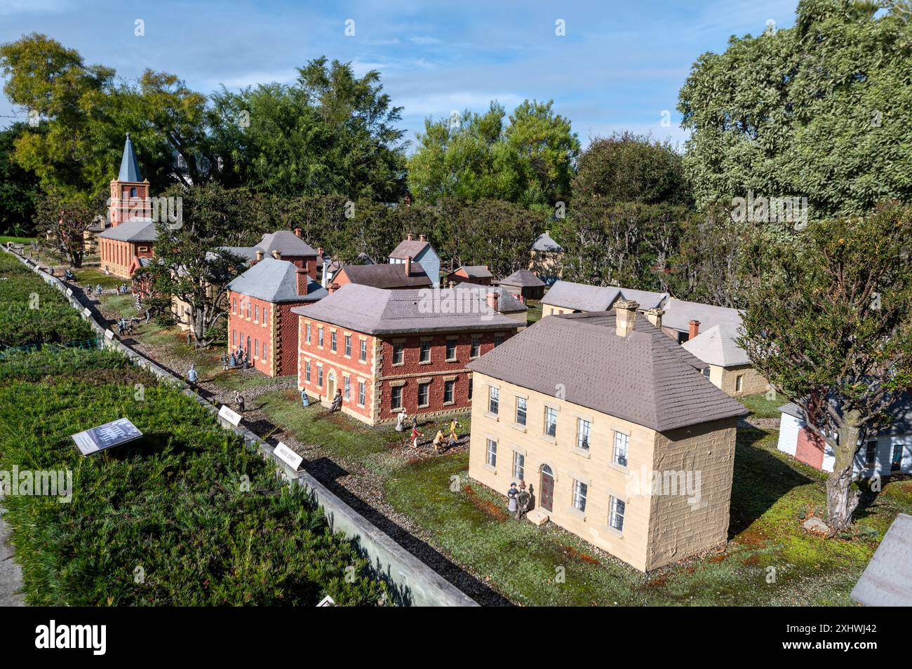 A model historic town of Hobart (A tourist attraction) with surrounding ...