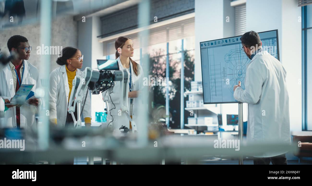 Diverse Team of Males and Females Discussing Ideas in Technological ...