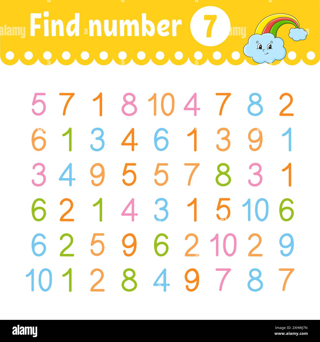 Find number. Education developing worksheet. Activity page with ...