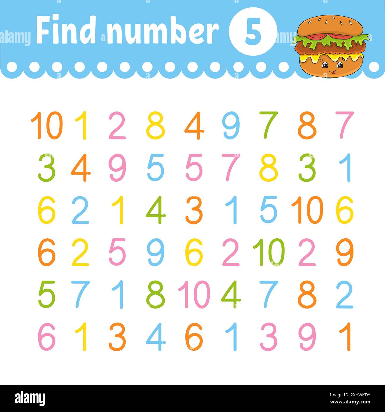 Find number. Education developing worksheet. Activity page with ...