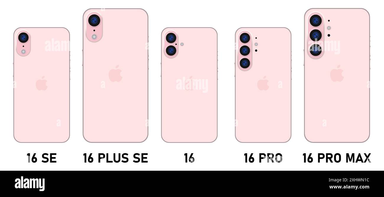 Iphone 16 design. 16, pro, plus, SE, Apple mockup. Back side of the ...