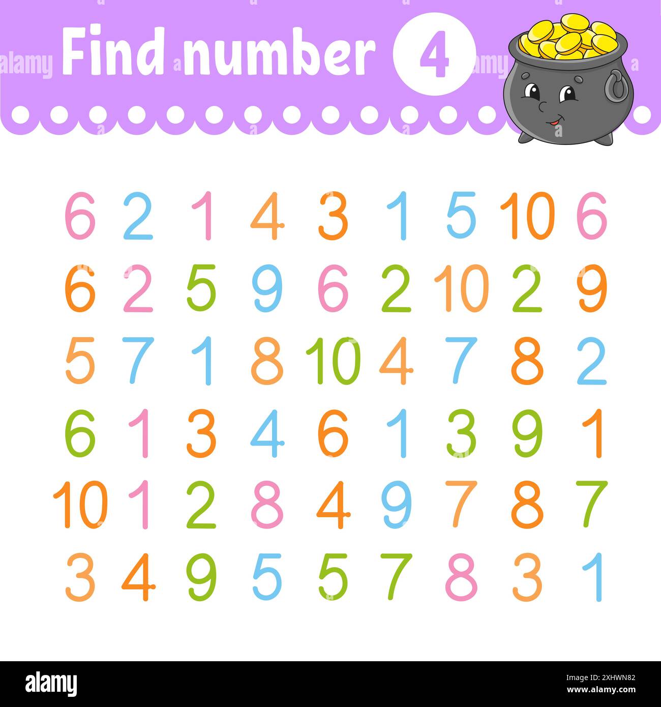 Find number. Education developing worksheet. Activity page with ...