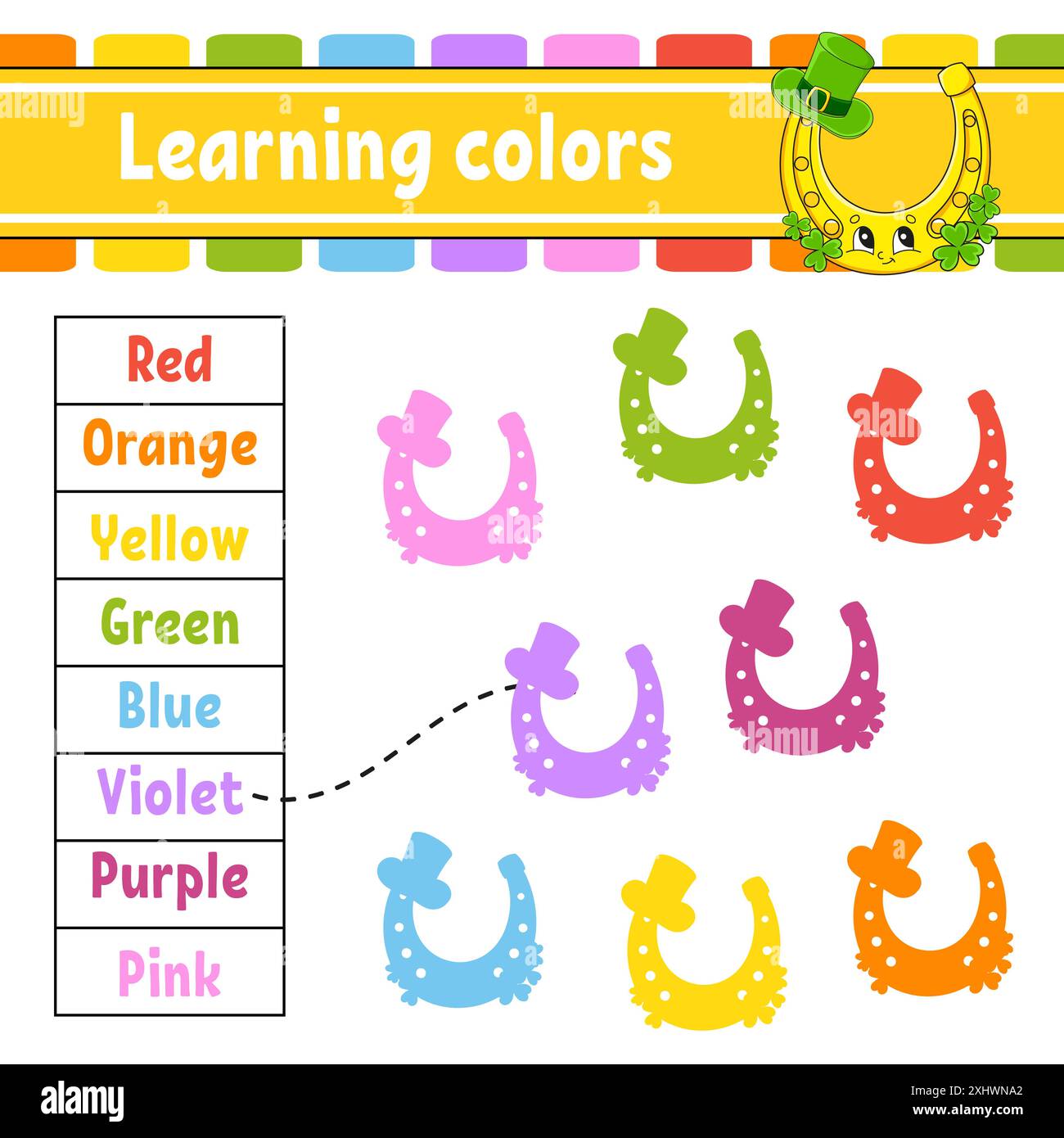 Learning colors. Education developing worksheet. Activity page with ...
