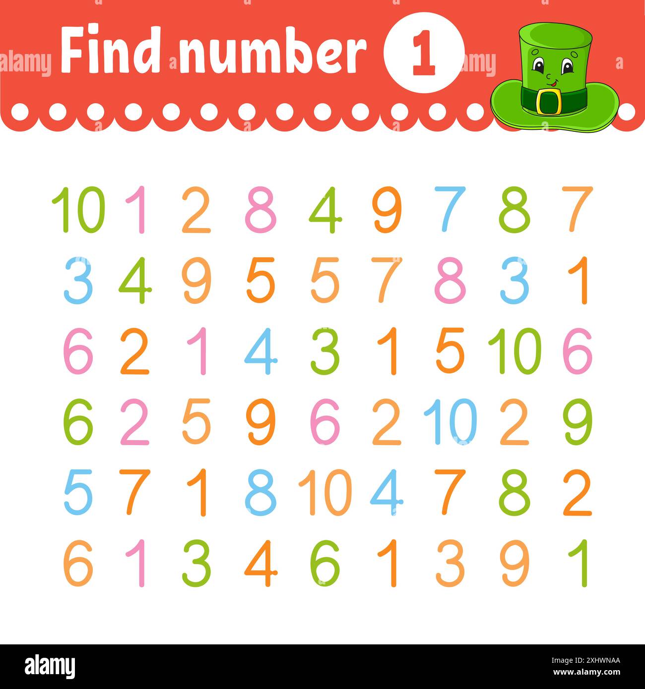 Find number. Education developing worksheet. Activity page with ...