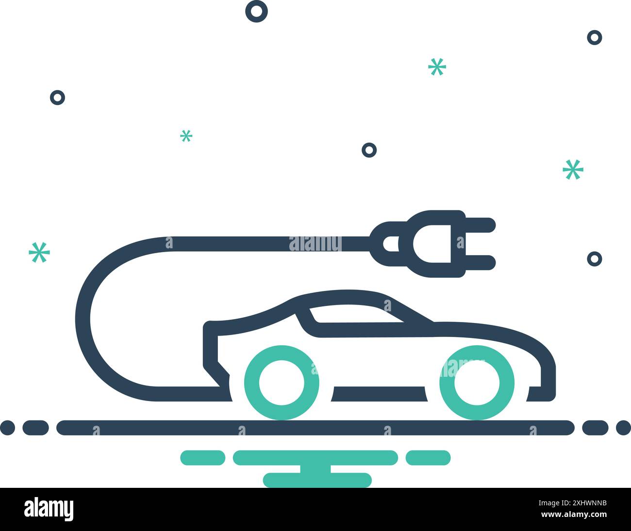 No electric vehicle sign Stock Vector Images - Alamy