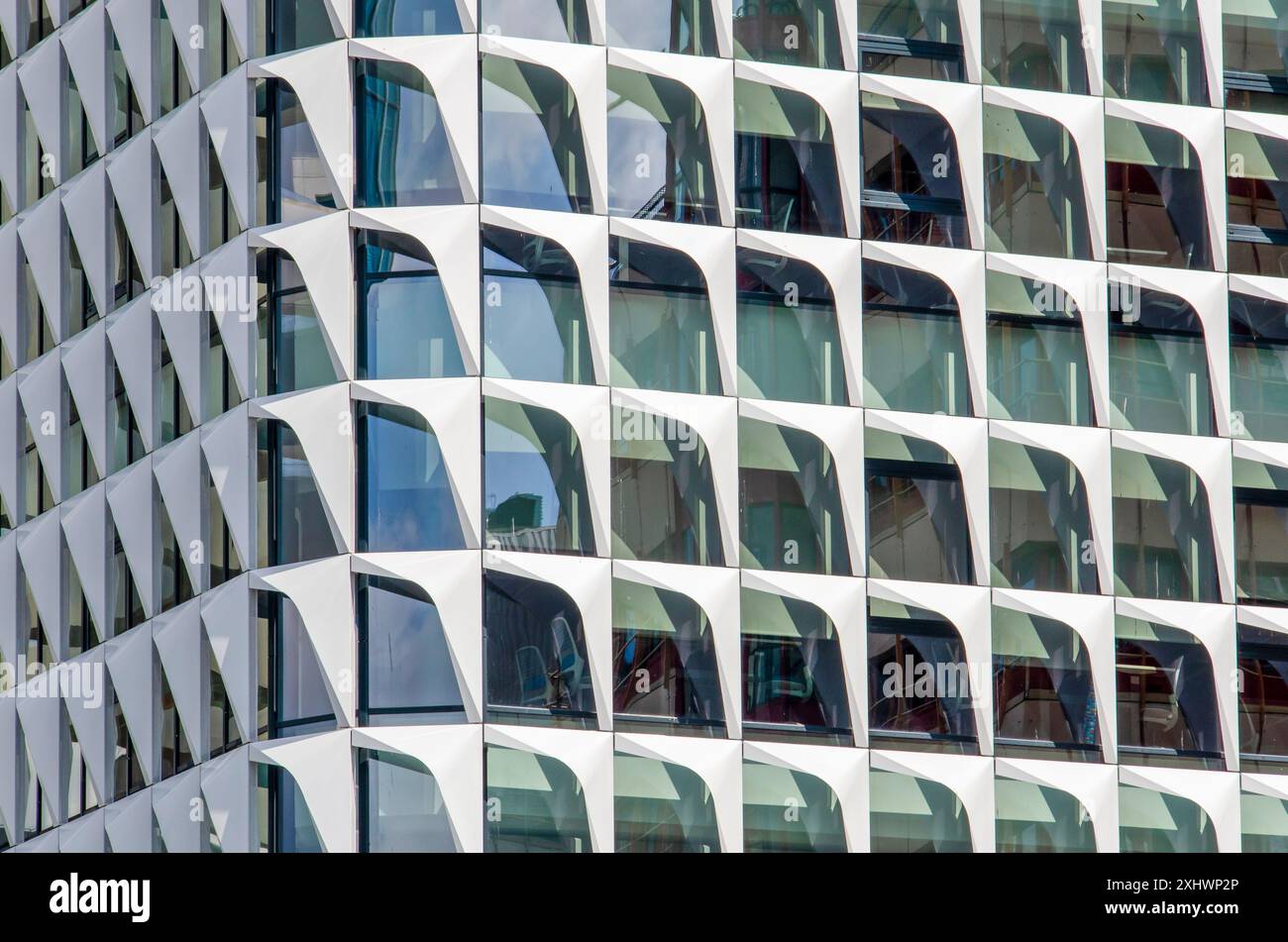 Utrecht, The Netherlands, July 14, 2024: view of the new facade of Hoog ...