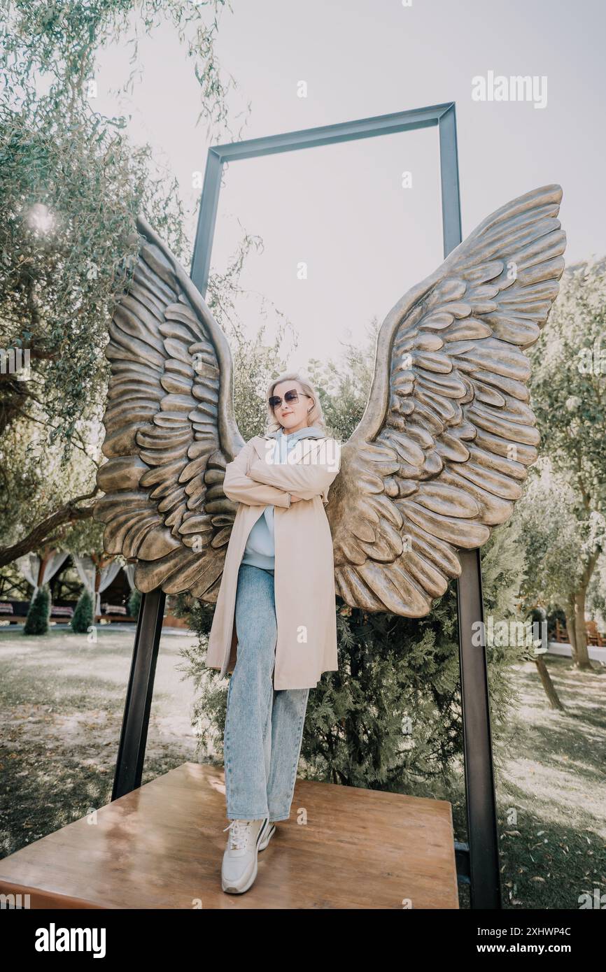 Angel woman arms hi-res stock photography and images - Alamy