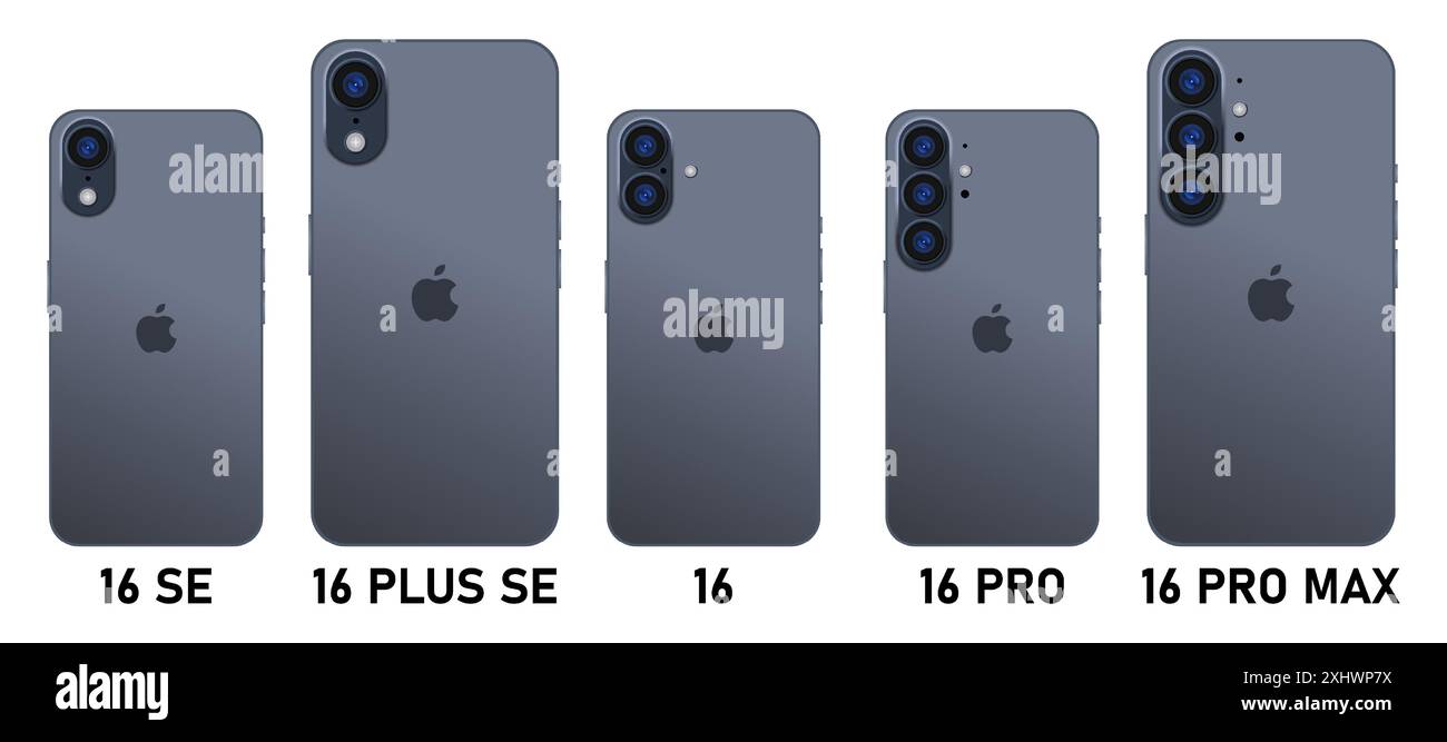 Iphone 16 design. 16, pro, plus, SE, Apple mockup. Back side of the ...