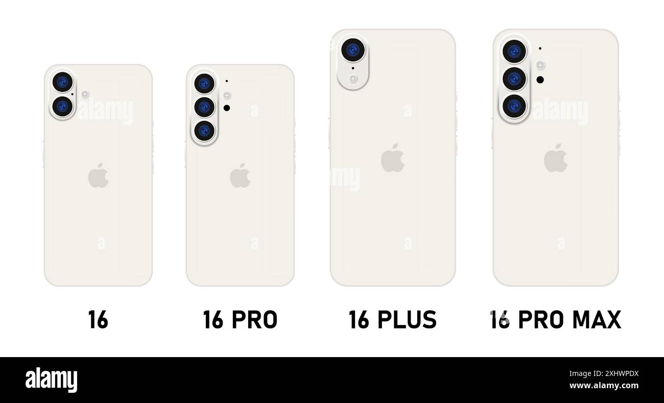 Iphone 16 design. 16, pro, plus, SE, Apple mockup. Back side of the ...