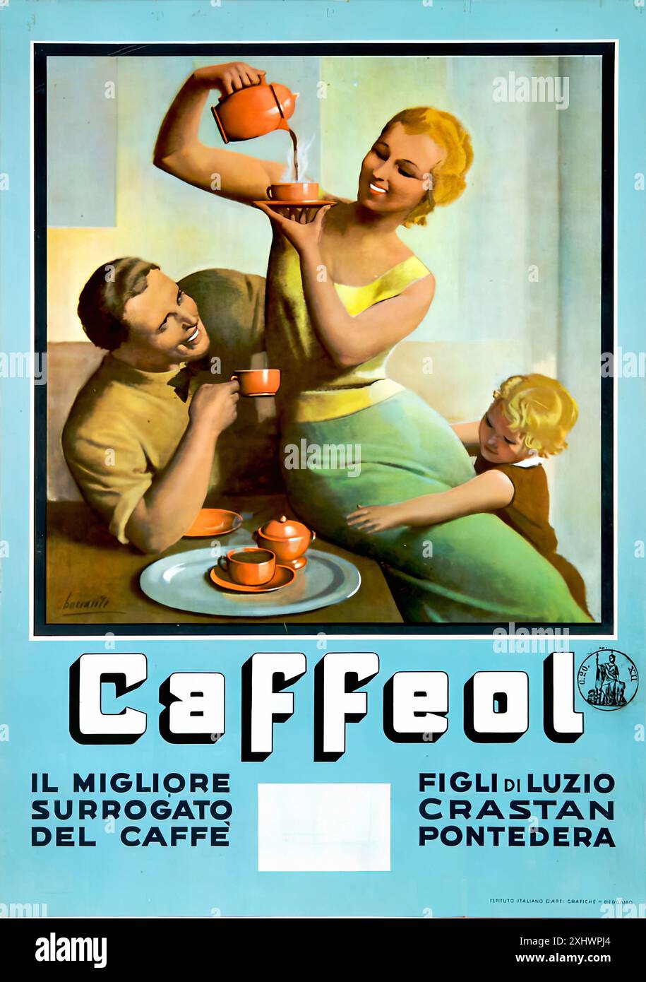 BOCCASILE Gino (1901-1952) Caffeol Il migliore surrogato del caffè c ...