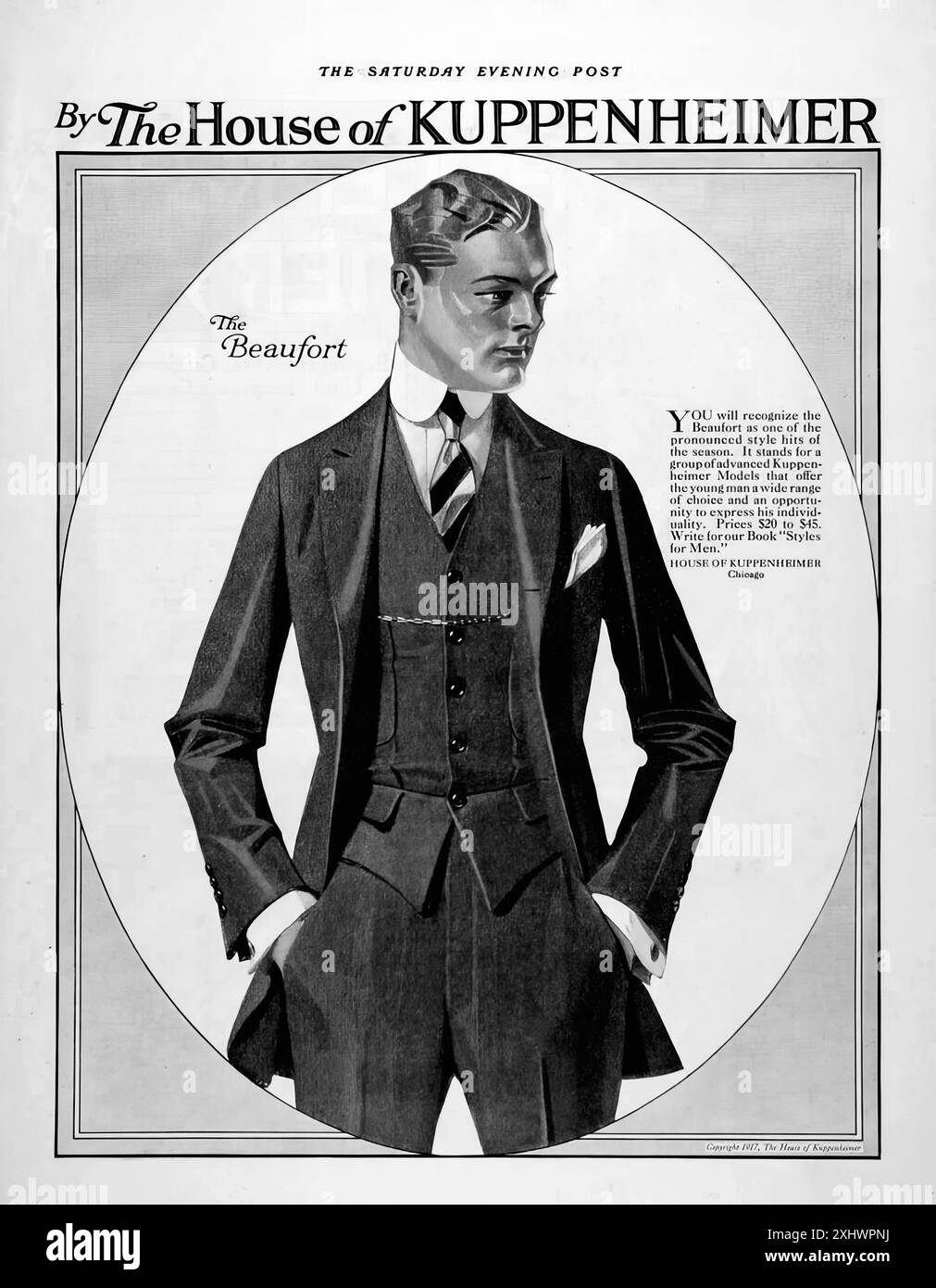 LEYENDECKER J - C - (Joseph Christian, 1874-1951). Ad for the House of Kuppenheimer, The ...