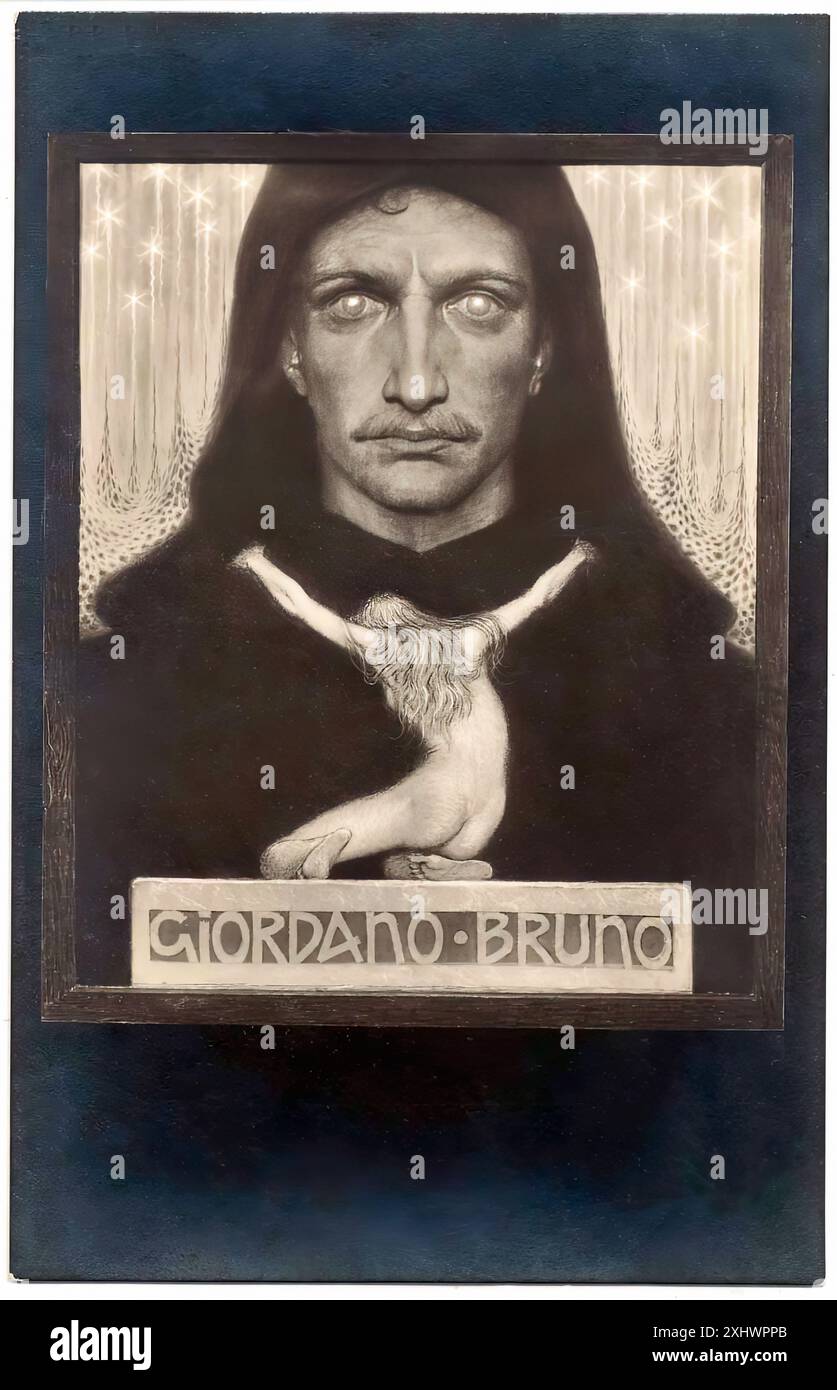 FIDUS (Hugo HÖPPENER) - Giordano-Bruno, postcard. - Vintage illustrated ...