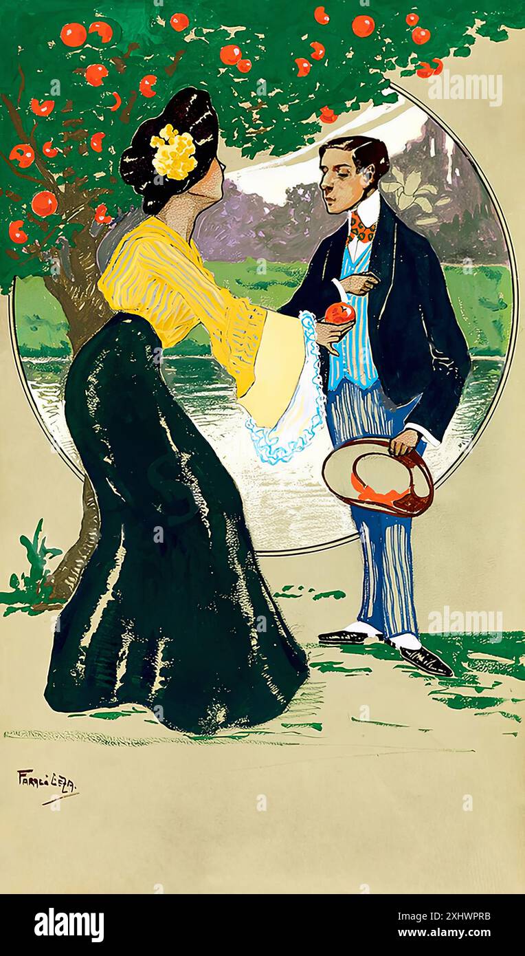 FARAGÓ Géza (1877-1928) - The Modern Eve or Love Confession. - Art ...