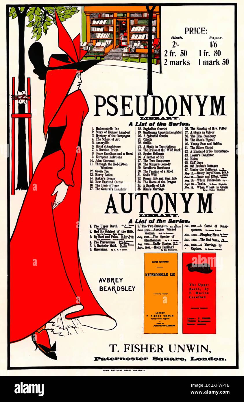 BEARDSLEY Aubrey Pseudonym Library Autonym Library 1894 - Victorian Era ...