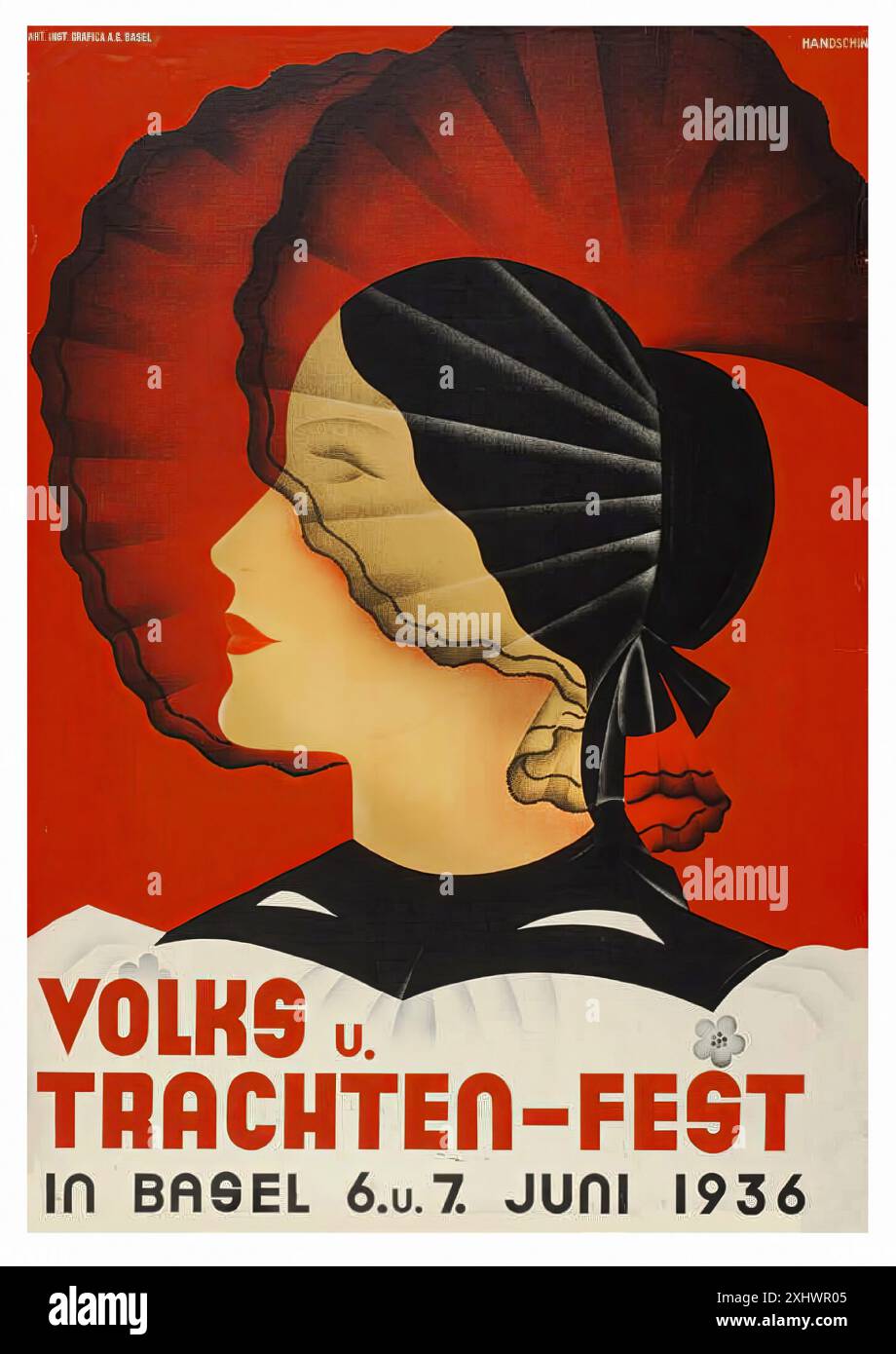 HANDSCHIN Hans - Volks und Trachten-Fest, 1936. - Vintage illustrated ...