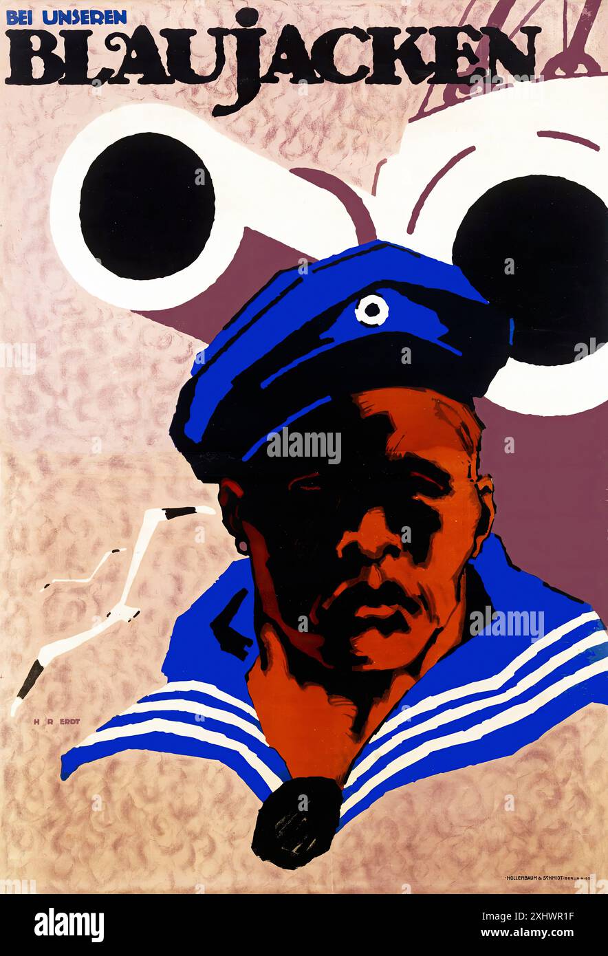 ERDT Hans Rudi - Bei Unseren Blaujacken, 1917 - Vintage illustrated ...